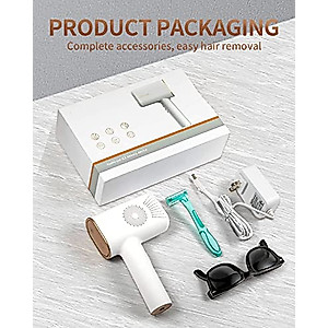 GERCY Laser Hair Removal for Women Permanent, Painless At-Home IPL Hair Removal Device Upgraded to 999,999 Flashes, 5 Level Energy Adjustable & 2 Flash Modes for Beautify Skin, Face, Body, Bikini