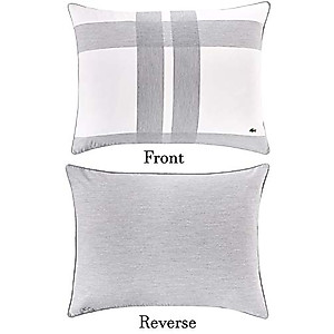 Lacoste Baseline Comforter Set, Full/Queen, Micro Chip/White