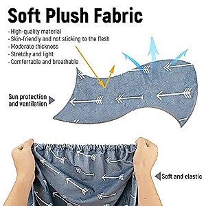 beetoy Multi-Use Infant Car Seat Cover with Mesh Window | Super Stretchy & Adjustable | Summer Stroller Cover for Babies | Customized Covers for Boys | Breathable & Lightweight