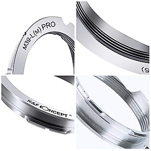 K&F Concept Lens Mount Adapter Compatible for Leica 52mm/75mm M39 Mount Lens to Leica DSLR Camera Body with Matting Varnish Design