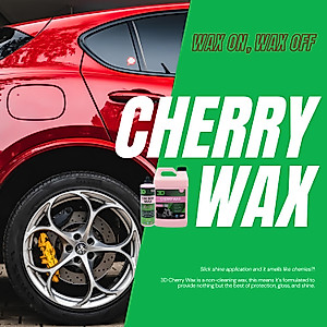 3D Cherry Wax - Deep Gloss, Wet Look Carnauba Car Wax - UV Protection for Dark Paint Colors 16oz.