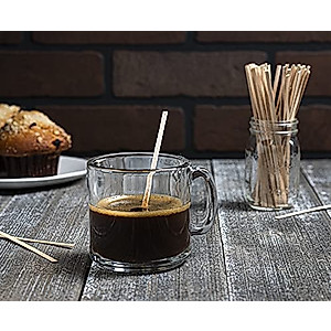 Wooden Coffee Stirrers, 1000 Pack of Disposable Stir Sticks, 5.5-Inch Wood Stir Sticks for Coffee & Cocktails, Wooden Beverage Mixer with Smooth Ends, Swizzle Drink Sticks