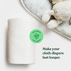 Naturally Natures Bamboo Disposable Diaper Liners (6PK) 600 Sheets Gentle and Soft, Chlorine and Dye-Free, Unscented, Biodegradable Inserts (Set of 6) 600 Liners