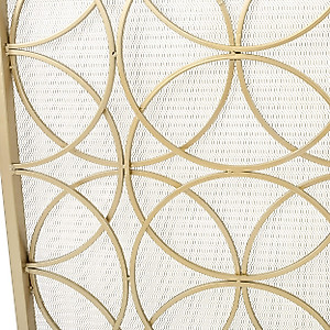 Christopher Knight Home Valeno Single Panel Iron Fireplace Screen, Gold