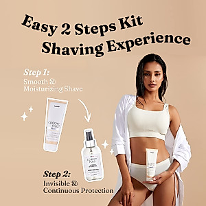 Coochy Plus Intimate Shaving Complete Kit - FRAGRANCE FREE & After Shave Protection Soothing Moisturizer Mist – Antioxidant Formula Prevents Razor Burns, Itchiness & Ingrown Hairs