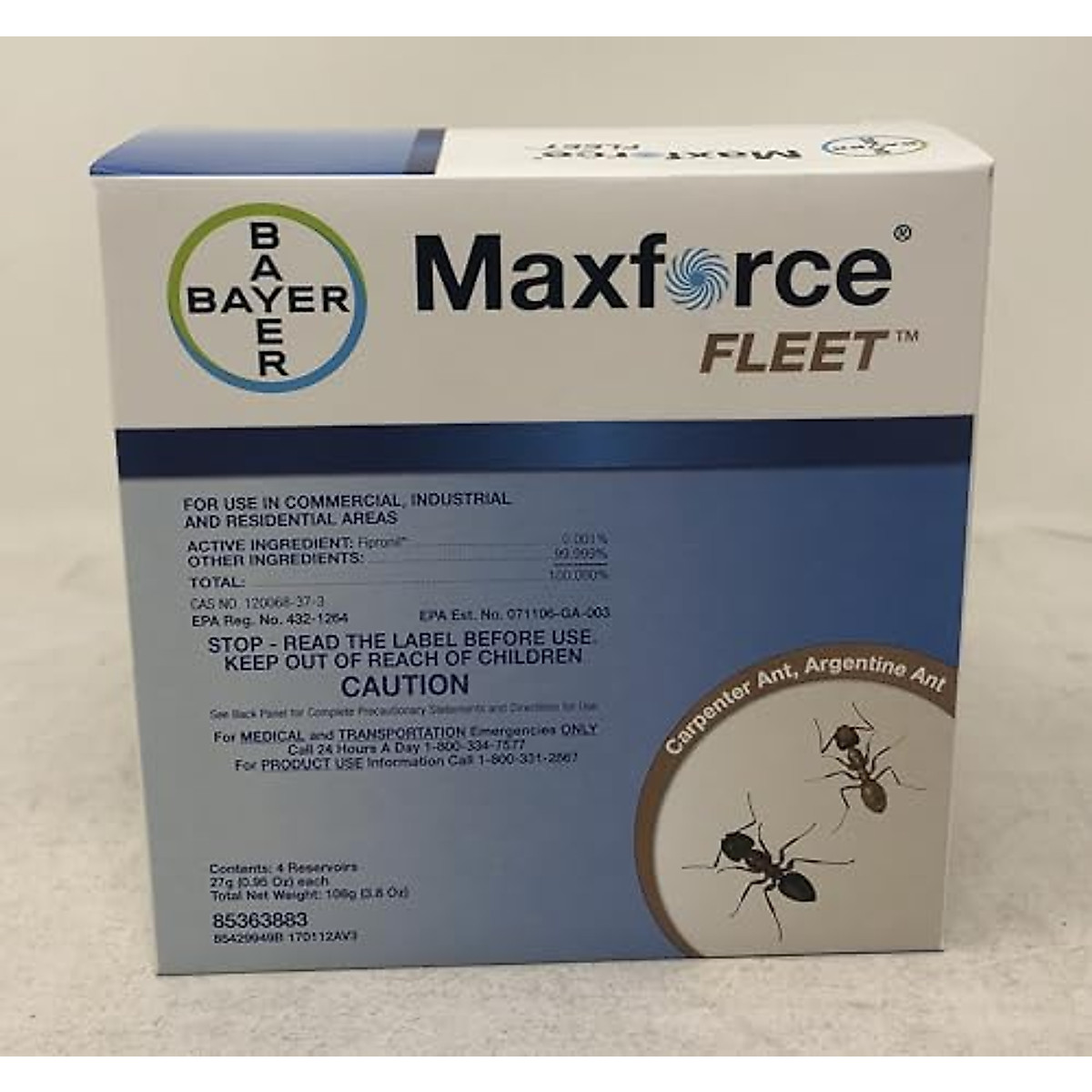 Bayer - Maxforce Fleet 4 Tips, 4 plungers, 4 reservoirs