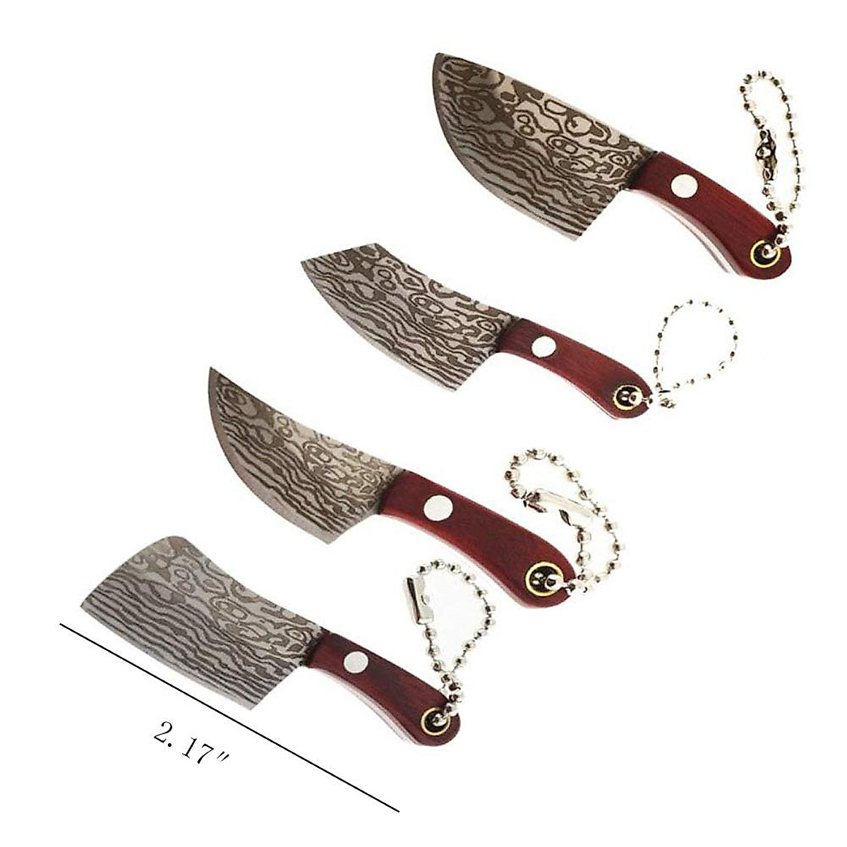 Senfei Mini Chef Knife Meat Cleaver Qing Multifunctional Mini Chef Knife for Opener Box Cutter Letter Pocket Thumb Knife 4 pieces