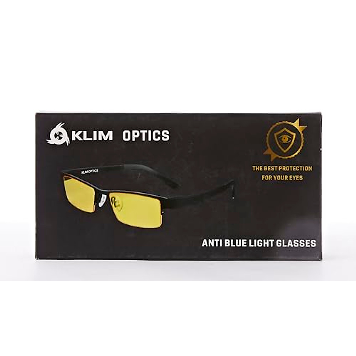 KLIM Optics Blue Light Blocking Glasses - New Version 2024 - Reduce Eye Strain and Fatigue - Gaming Glasses for PC Mobile TV - Blocks 92% Blue Light - Computer Glasses with UV Protection