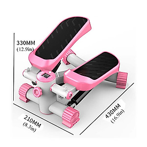 YSUEFIJO Stepper Exercise for Home, Portable Climber Stair Stepper, Mini Stepper Fitness Equipment with LCD Monitor, for Home, Desk or Office Workouts (Red)