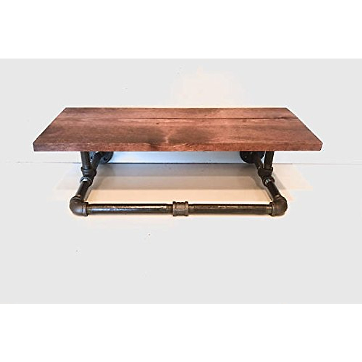 Clothing Rack, Pipe Rack, Rustic Laundry Rack Sign with a Touch Industrial Style with 24" Shelf (Stain Options)