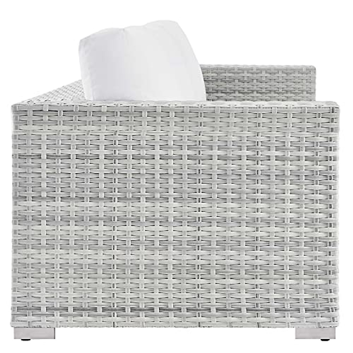Modway EEI-4305-LGR-WHI Sofa, Light Gray White, 35 x 88 x 33