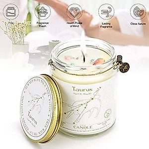 YTENTE Candle, Soy Wax, Scented, Zodiac - Taurus, Birthday Gift for Women