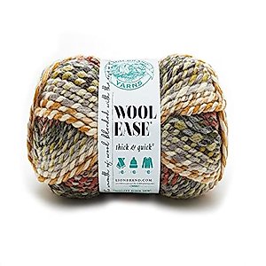 Lion Brand Yarn Wool-Ease Thick & Quick Yarn, Soft and Bulky Yarn for Knitting, Crocheting, and Crafting, 1 Skein, Coney Island