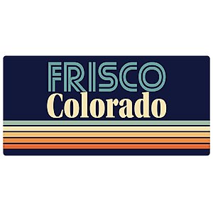 Frisco Colorado 2.5 x 1.25-Inch Vinyl Decal Sticker Retro Design