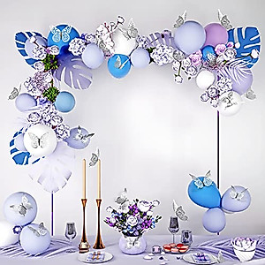 AMMON 3D Butterfly Wall Decor 48 Pcs Silvery 3 Sizes Decal Decorations for Birthday Party Cake Mural Sticker Removable Room Wall Art Stickers for Kids Nursery Classroom Bedroom Living Room Party Wedding