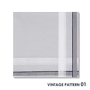 Selected Hanky 100% Cotton Men's Handkerchief 6 Piece Gift Set