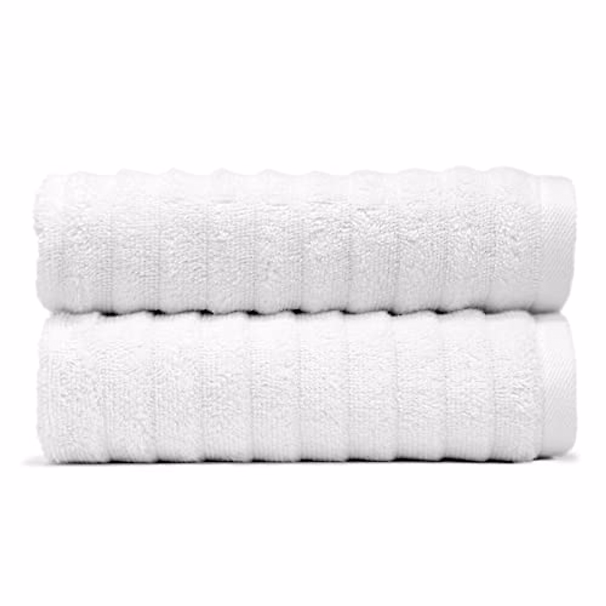 Cosy House Collection 2-Pack Classic Cotton Hand Towel Set - Ultra Soft, Absorbent & Quick Drying - Luxury 100% Cotton Plush Towel - for Bathroom, Shower & Kitchen (Hand Towel, White)