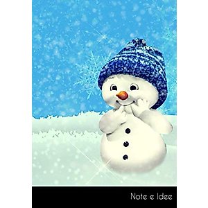 Note e Idee: Taccuino / quaderno motivo natalizio biglietto pupazzo di neve paesaggio A5 punteggiato (Italian Edition)