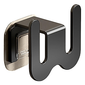 YIKANGHENG Black Slipper Rack, 3 Inch x 2 Inch Aluminium No Punching Hole Slipper Holder for Hanging Slipper, Making Your Room Tidy, Used for Bedroom and Bathroom (Black)