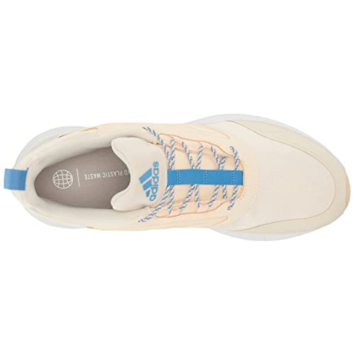 adidas Women's Duramo Protect Running Shoe, Wonder White/Zero Metallic/Pulse Blue, 8.5