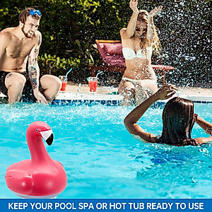 b&h Pool Chlorine Dispenser for 1 Inch Tablets Only - Mini Floating Chlorine/Bromine Floater, Spa, Tub & Small Pool Chlorine and Bromine Chemical Dispenser, 6 Flow Level Control Settings White