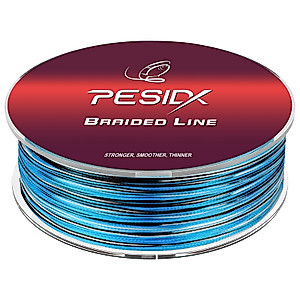 Pesidx Braided Fishing Line, Abrasion Resistant Braided Lines, High Sensitivity and Zero Stretch, 4 Strands to 8 Strands with Smaller Diameter
