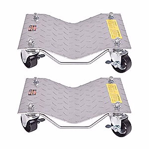 2 Pack Wheel Dolly Set, Car Tire Dolly – 3,000 lbs Pound Total Capacity Stake Dollies for Tow or Vehicle Storage