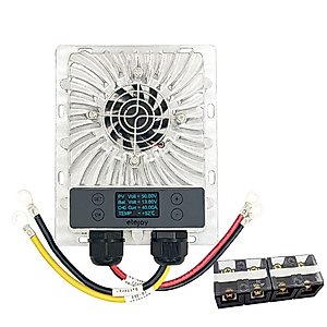 dsfen 600W Solar 10-30V Voltage Adjustable with LCD Display Maximum Power Point Tracking Photovoltaic Step-down Adapt to Various Batteries