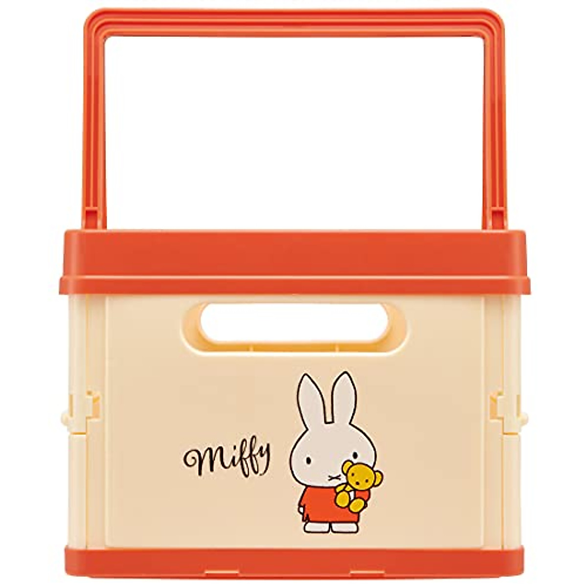 Skater BWOT13-A Folding Storage Box, Storage Case, Basket, Miffy Cursive Logo, 15.0 x 9.8 x 7.7 inches (38 x 25 x 19.5 cm)