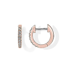 PAVOI Womens 14K Gold-Plated-Base Rose Gold Post Cubic Zirconia Cuff Earring
