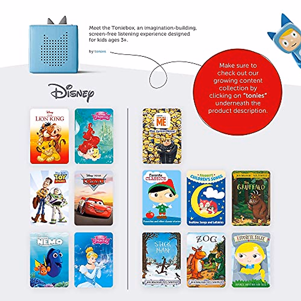 Toniebox Audio Player Starter Set with Playtime Puppy - Listen, Learn, and Play with One Huggable Little Box - Light Blue