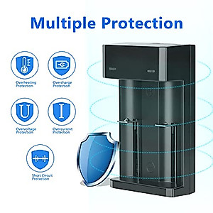 REACELL 18650 Lithium Battery Charger, Univerisal Lithium Charger for 3.7V 18350 26650 22650 21700 16340 14500 36650 Lithium Battery