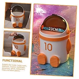 Astronaut Trash Can Garbage Can Kitchen Trash Bin Waste Basket Waste Bin Plastic Trash Can Small Trashcan Small Trash Can Wastepaper Storage Holder Trash Bucket Rubbish Can