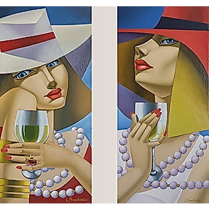 Sisters - diptych with 2 of single paintworks (Sisters I + Sisters II)