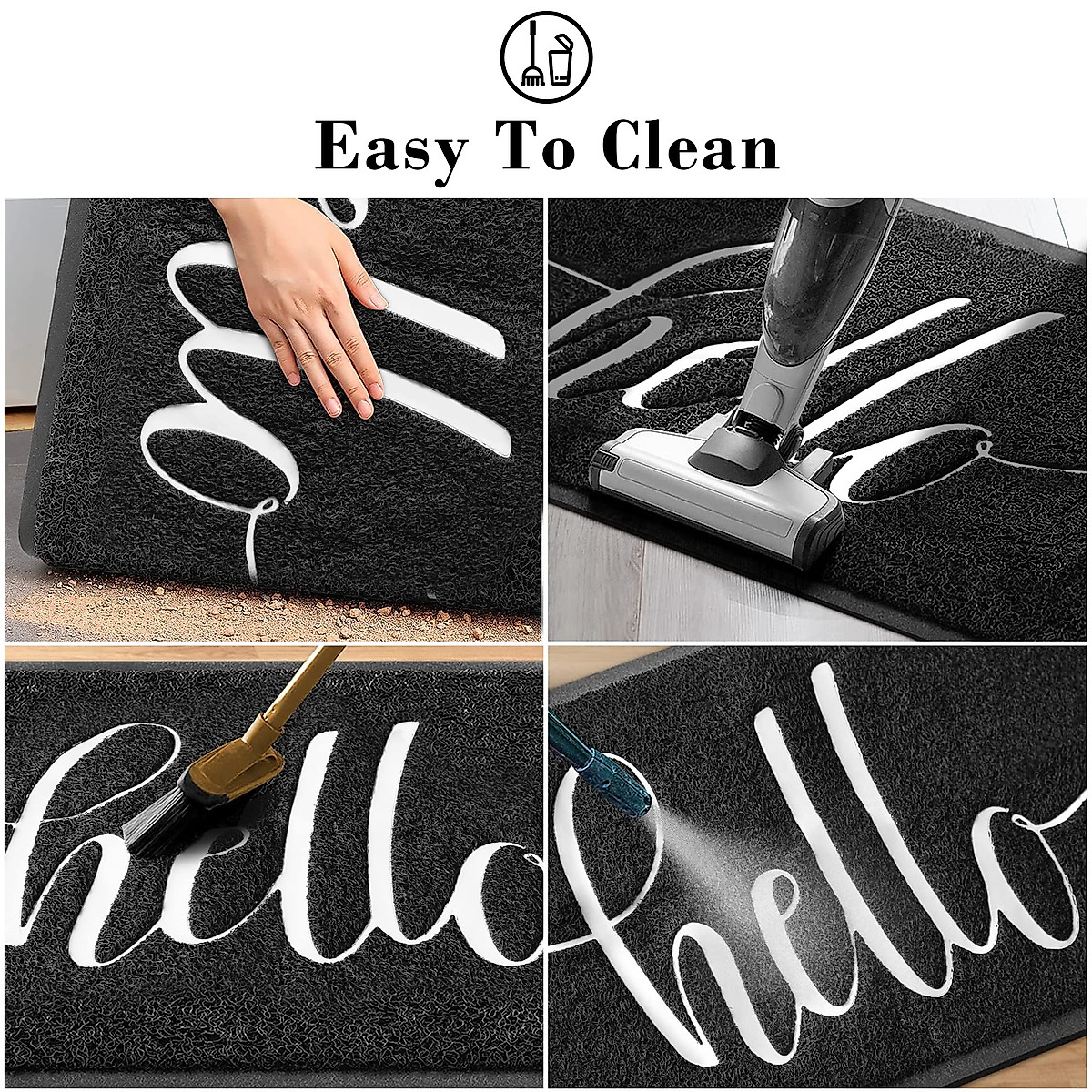 Door Mat (30"x17.5"), Durable Floor Mat Front Door Mat Welcome Door Mats Outdoor Rug Indoor Non-Slip Door Mat for Entryway, Home Entrance, Patio, High Traffic Areas