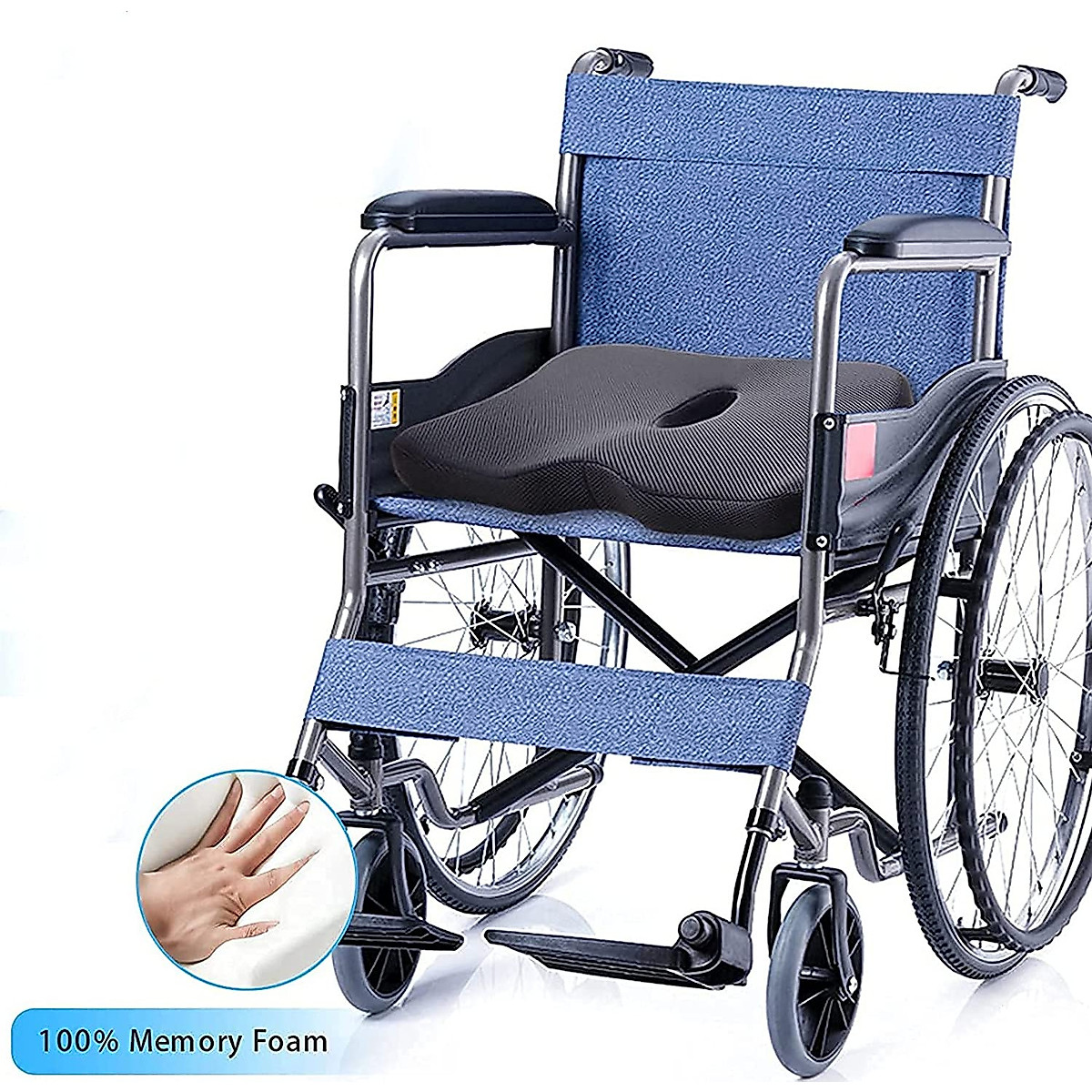 ORIAPT Memory Foam Seat Cushions Coccyx Tailbone Pad Ergonomic Design for Office,Dinning,Gaming Chairs, Auto Seats,Wheelchairs 18 * 16 in.