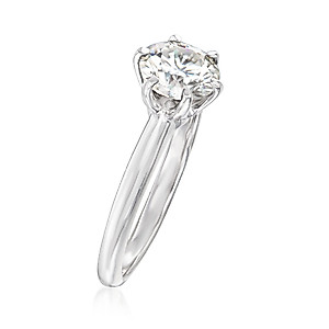 Ross-Simons 1.50 Carat Moissanite Ring in Sterling Silver. Size 6