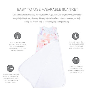 Oilo 100% Cotton Sleep Sack Swaddle I 4-Way Adjustable Wearable Blanket I Baby Sleeping Bag 6-18+ Months I 2 Layers of Turkish Jersey Cotton I TOG 0.49 I Lightweight Baby Sleep Slacks I Prim