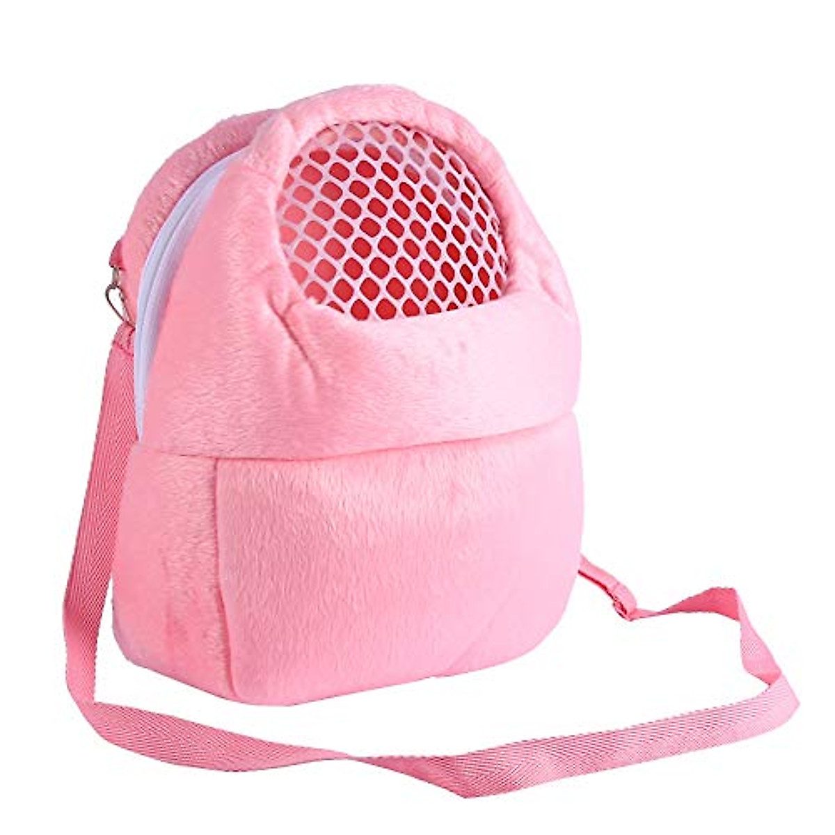 Hamster Carrier Bag Small Animals Outgoing Bag Portable Travel Case with Breathable Mesh and Adjustable Shoulder Strap for Hedgehog Chinchillas Rat Squirrel,9.84in×8.26in