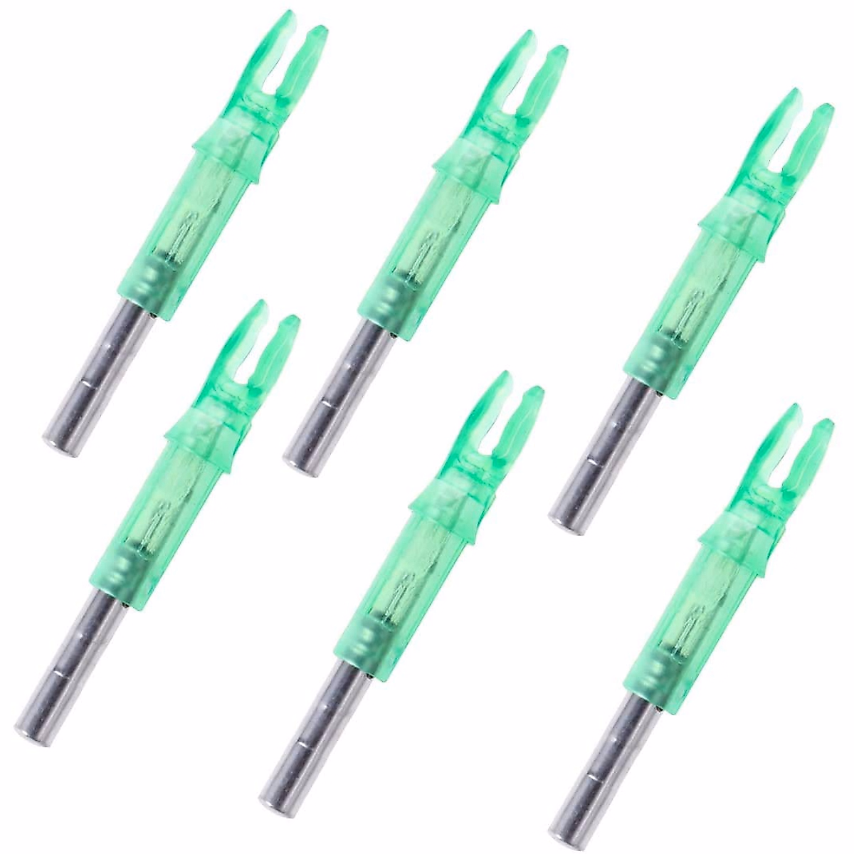 SGerste Lighted Archery LED Arrow Nocks Hunting Internal Arrow Nocks Nocks Tails Fit 6.2mm Arrow Shaft 6pcs