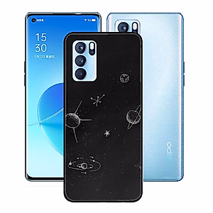FZYM Case for Oppo Reno 6 Pro 5G,Soft Anti-Scratch Black Protective Shell Silicone Flexible TPU Phone Case Protection Cover for Oppo Reno 6 Pro 5G (6.55") - BST14