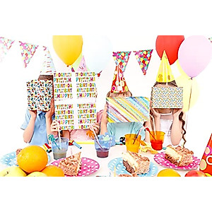 RiukRaiu Birthday Wrapping Paper for Kids Boys Girls - Gift Wrapping Paper with Rainbow, Music Party - Suitable For Birthday, Baby Shower, Party, Holiday - Pack Of 8 Sheets 20 x 29 Inch, Folded Flat