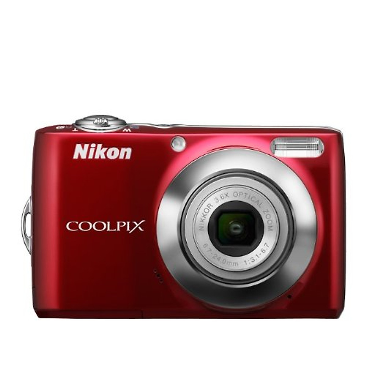 Nikon COOLPIX L24 14 MP Digital Camera with 3.6x NIKKOR Optical Zoom Lens and 3-Inch LCD (Red)