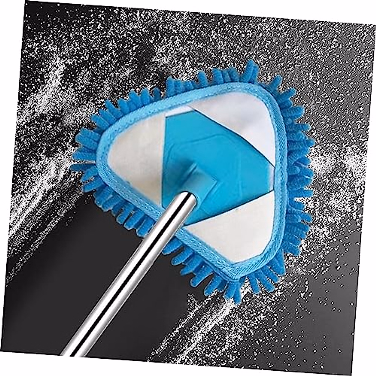 Healvian 1pc Telescopic Triangular Mop Car Wash Brush Tile Scrubber Cleaning Mop Wooden Floor Cleaner Floor Scrubbers Household Cleaner Home Telescopic Mop Household Supplies Tub
