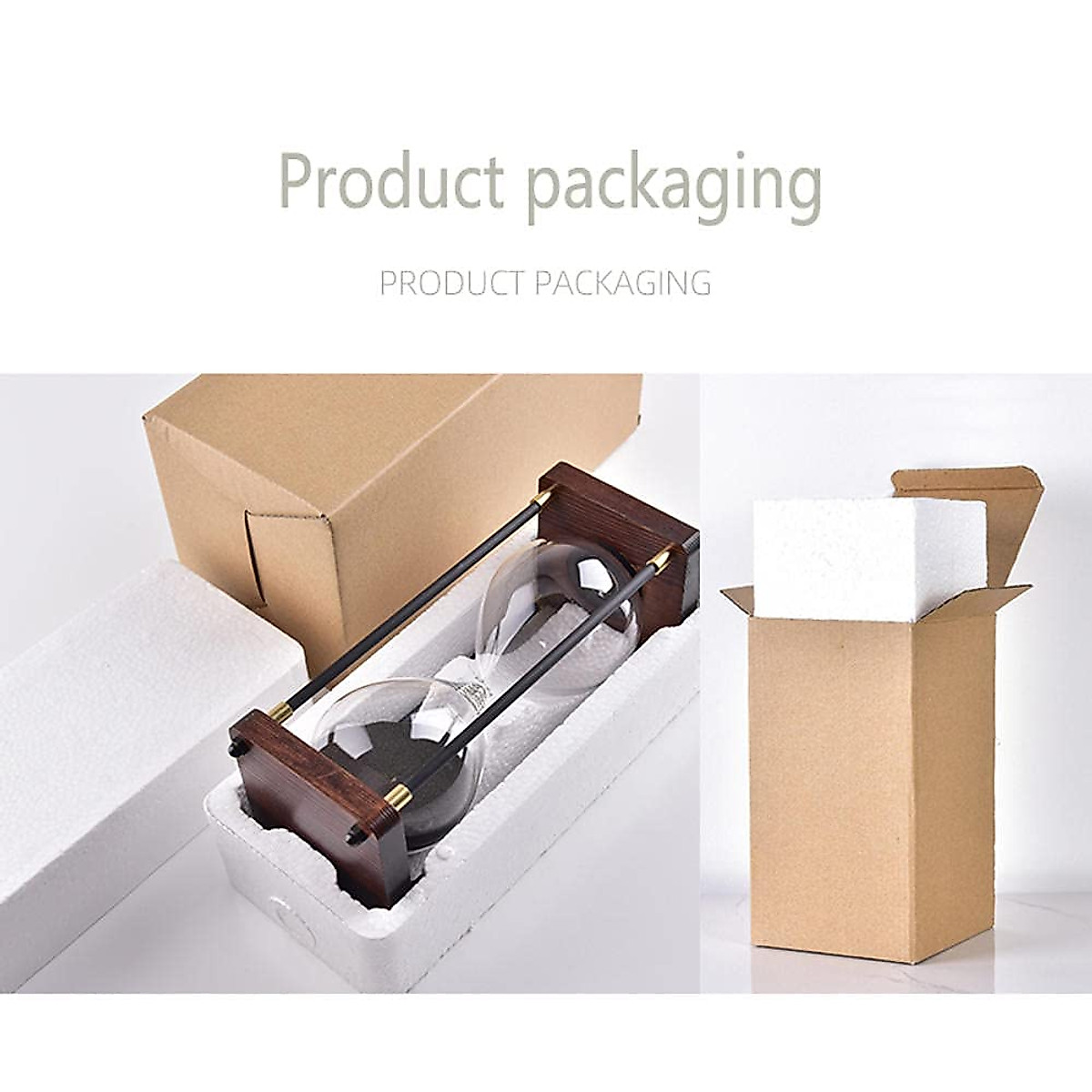 Premium Large Hourglass Sand Timer 60 Minutes, Decorative Sandglass Clock, Modern Hour Glass Timers Gift for Men & Women, Time Management Tools for Classroom Kitchen Home Office Desk Decor