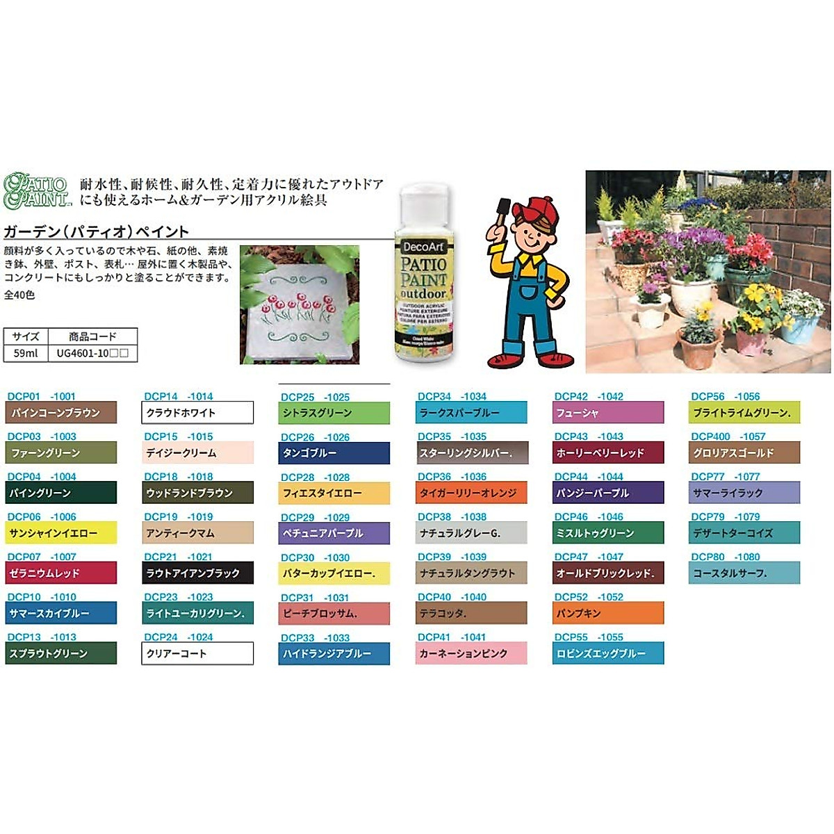 DecoArt Patio Paint, 2-Ounce, Hydrangea Blue