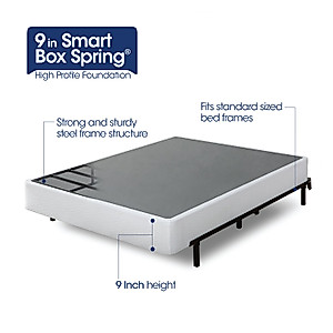 ZINUS 9 Inch Metal Smart Box Spring, Mattress Foundation, Strong Metal Frame, Easy Assembly, King