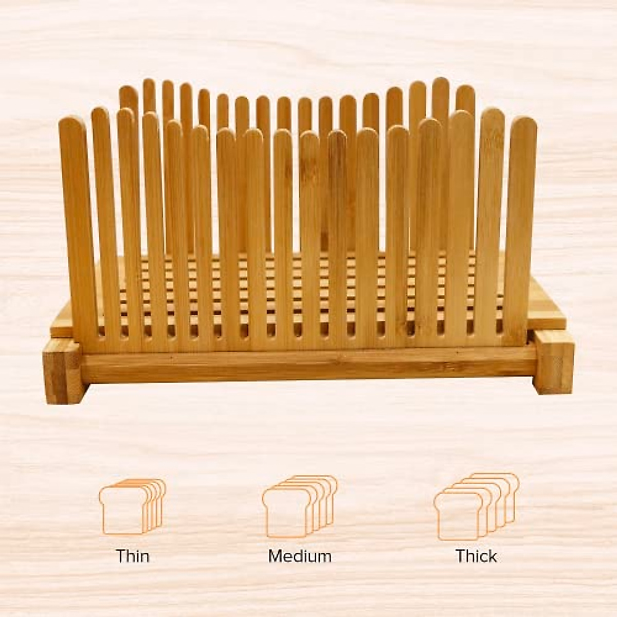 Flurff Bread Knife 14.5 inch & Bread Slicer for Homemade Bread, Bread Slicing Guide, Compact Bread Cutting Guide with Crumb Tray