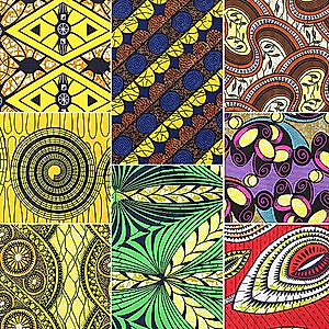 8 Pieces African Print Fabric 19.7x15.7inch/50x40cm Bohemian Ankara Ethnic Pattern Fat Quarters Fabric Bundle, Multicolored African Precut Patchwork for Face Covering Make Sewing DIY Quilting Supplies