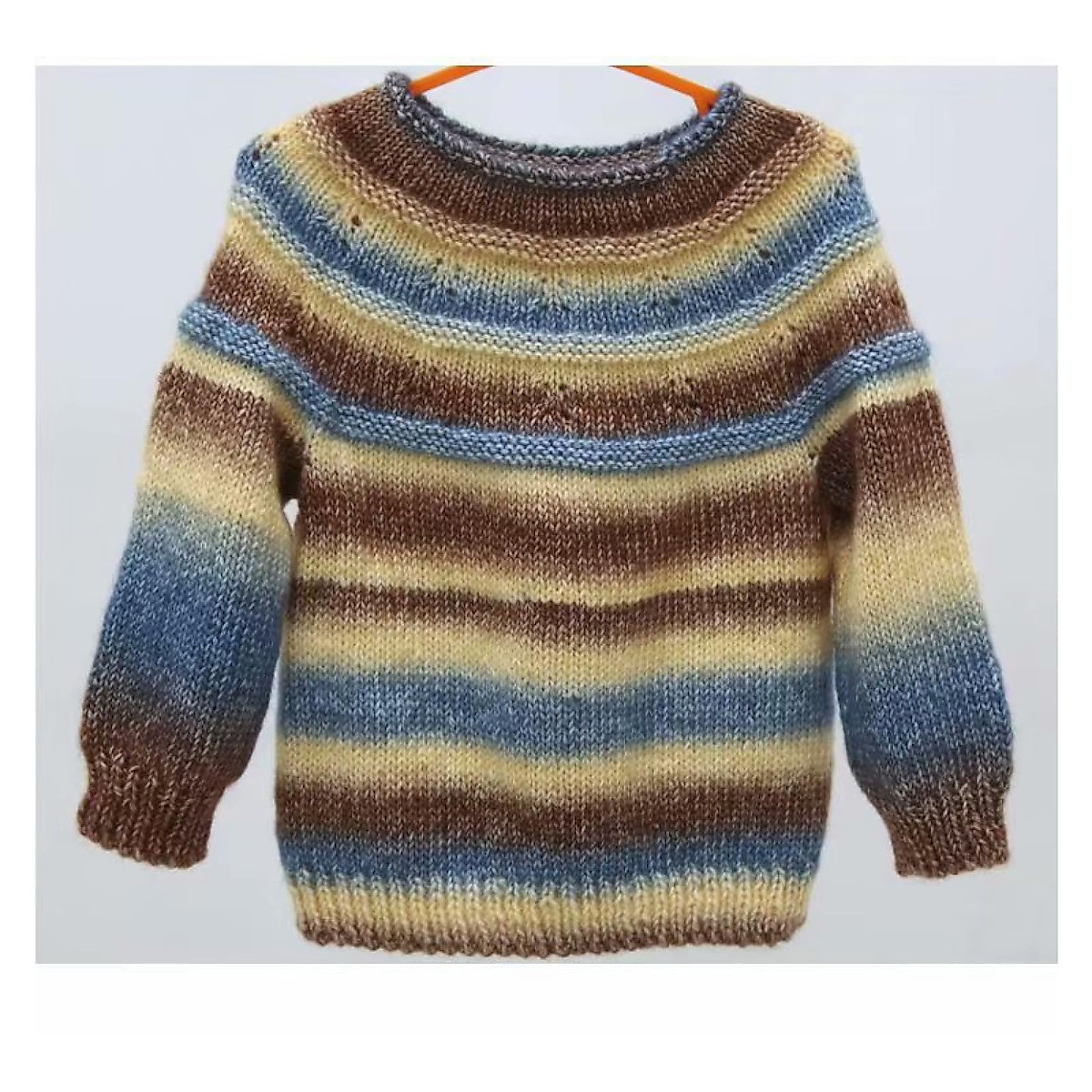 100g/Ball Gradient Rainbow Cake Yarn Hand-Woven Cotton Yarn Fancy Block Dyeing Wool Yarns for Knitting Crochet Sweater